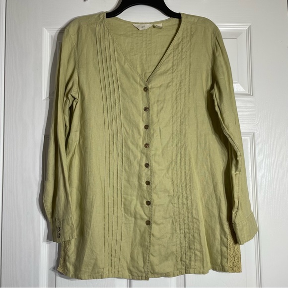 J. Jill | Tops | J Jill Linen Tunic Top Xs Button Up | Poshmark